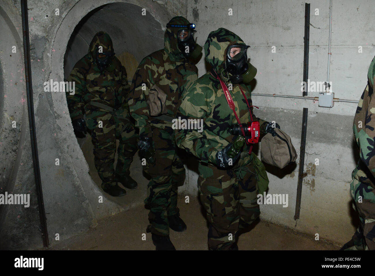 U.S. Army chemical, biological, radiological and nuclear defense paratroopers from Headquarters ...