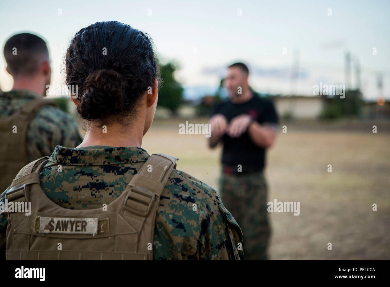 U.S. Marine Corps 2nd Lt. Aleksandra Sawyer, public affairs officer ...