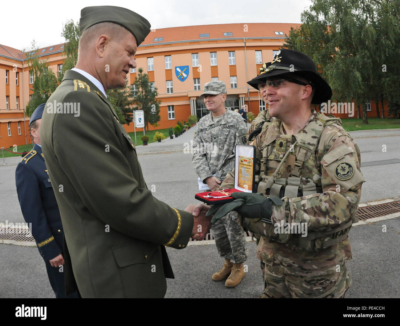 Lt. Gen. Josef Becvar (left) the Chief of General Staff of the Armed ...