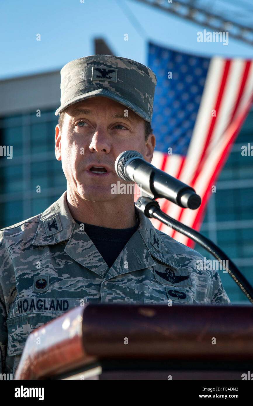 Col. Bradley Hoagland, 11th Wing/JBA commander, speaks during a Patriot ...