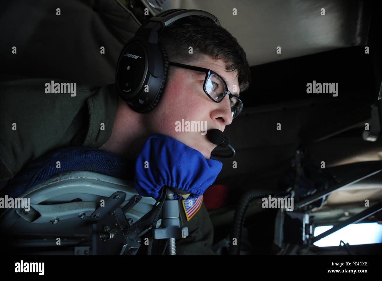 Airman 1st Class Joseph Cadwallader boom operator with the 394th Air ...