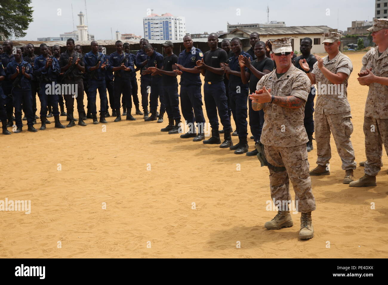 Benin National Surveillance Police commemorated the Sept. 11, 2001 ...