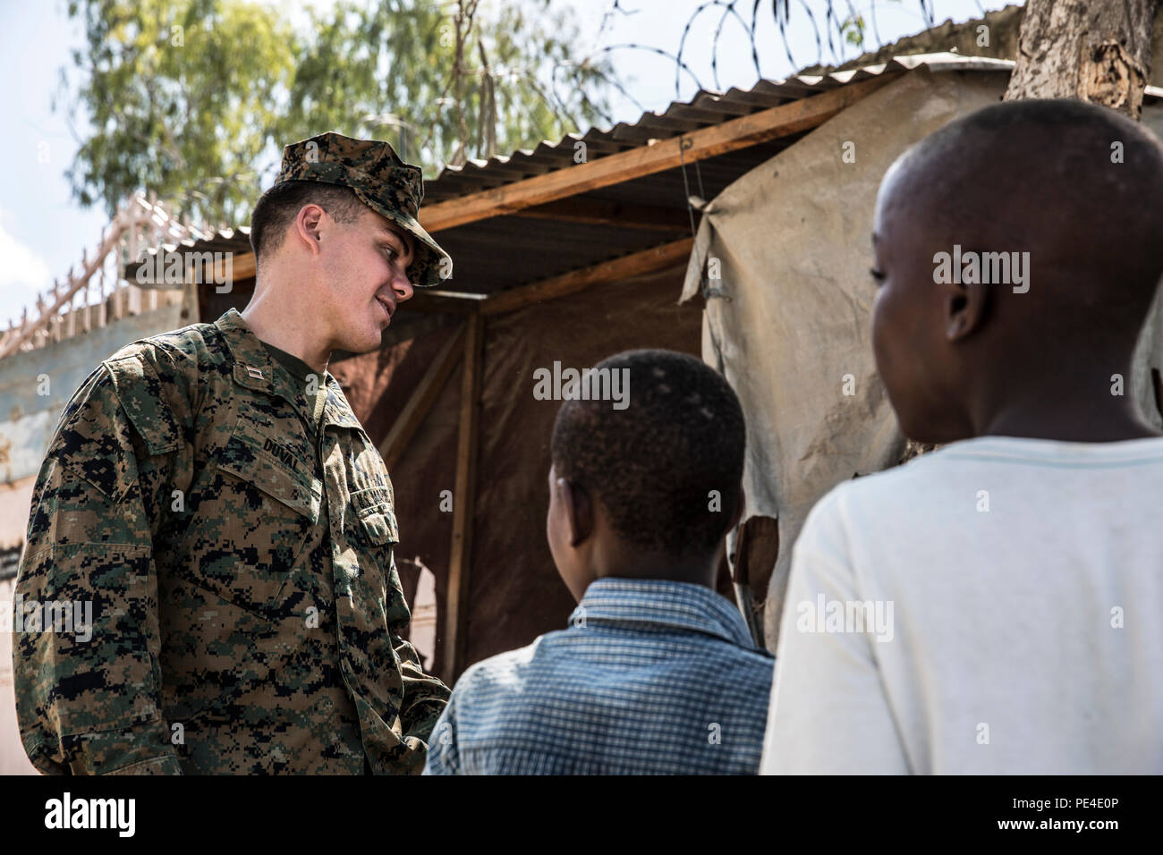 U.S. Marine Corps Capt. Benjamin Duval, a civil affairs officer ...