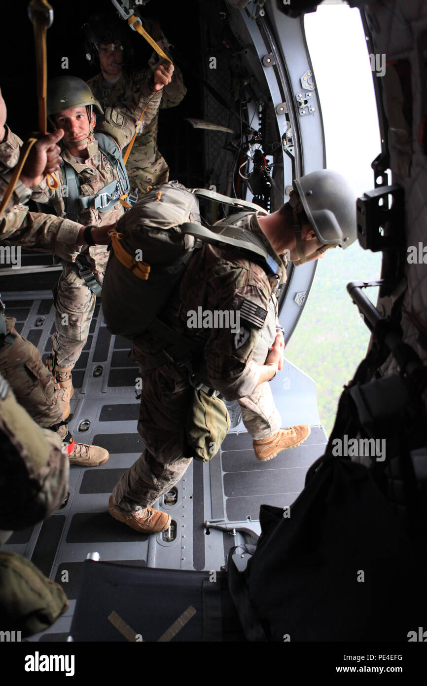 A U.S. Army paratrooper with 112th Signal Battalion, 528th Special ...