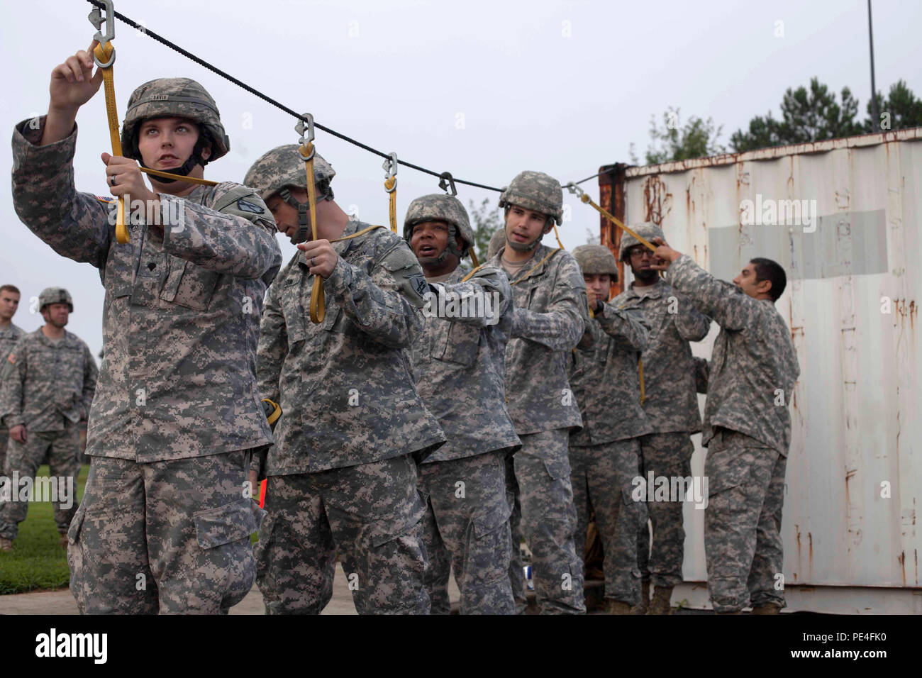 U.S. Army paratroopers from 310th PSYOP, 165th QM, 3-108 CAV and 982nd ...