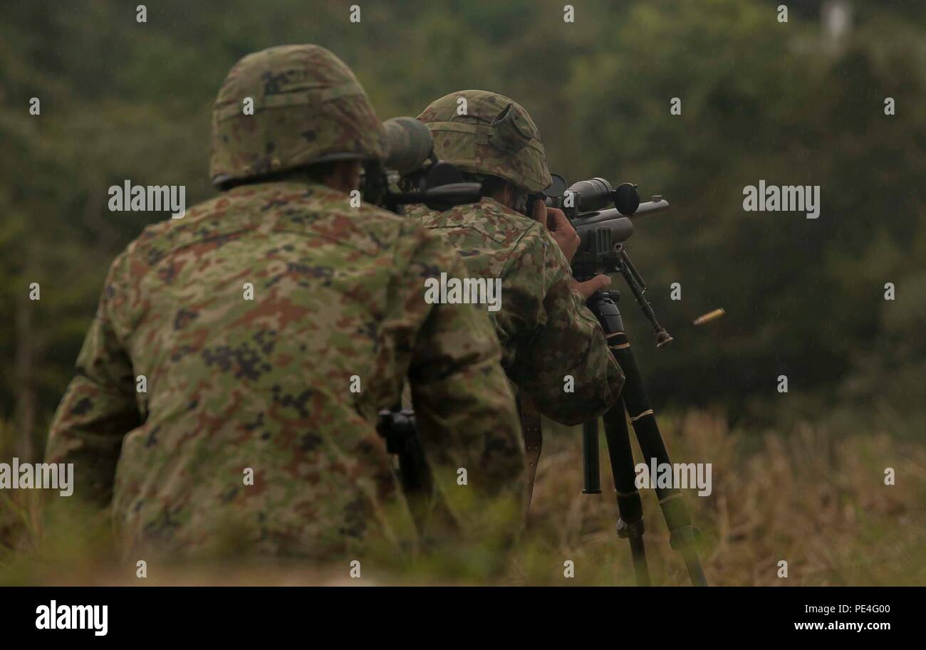 Japanese Ground Self-Defense Force Sgt. Akito Yagi fires his sniper ...