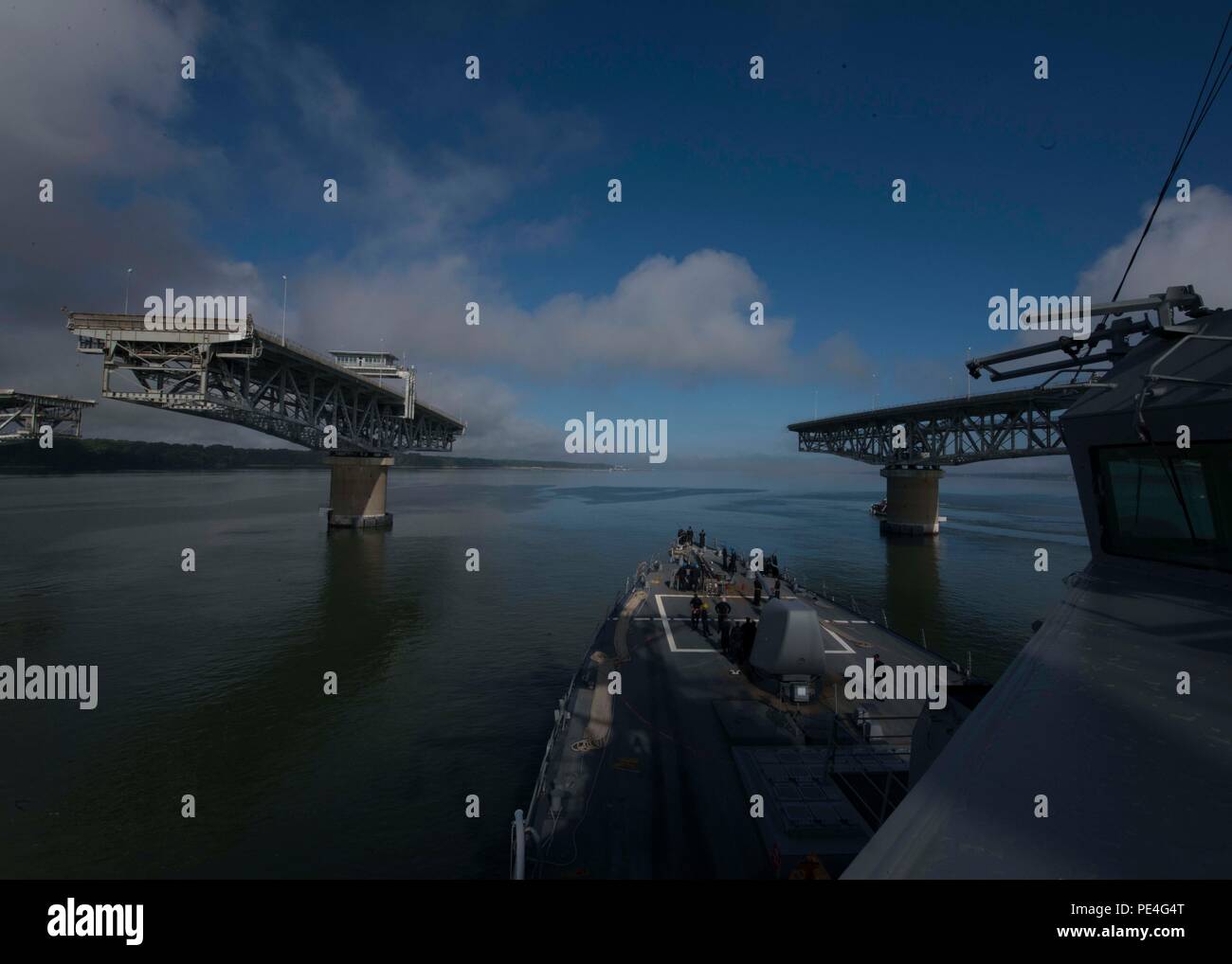 YORKTOWN, Va. (Sept. 8, 2015) - The guided-missile destroyer USS Carney ...