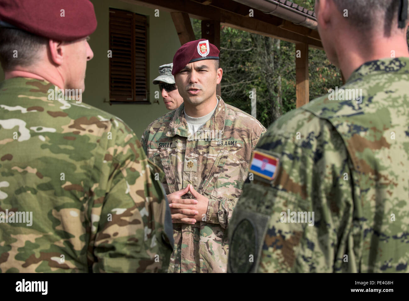 Maj. John Sivley, Operations officer from the 54th Brigade Engineer ...