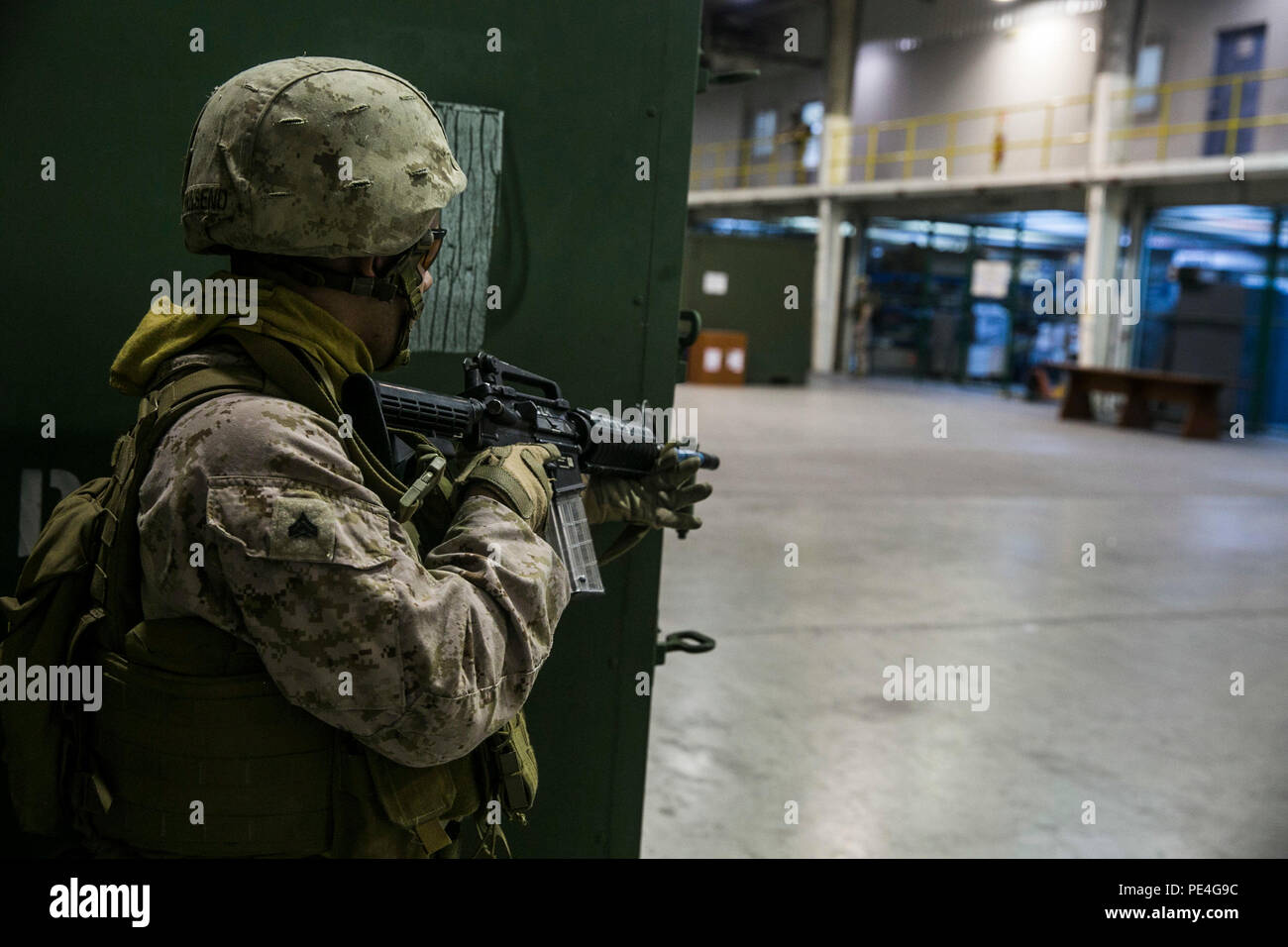 NAVAL SUPPORT ACTIVITY BAHRAIN (Sept. 9, 2015) A U.S. Marine with the ...