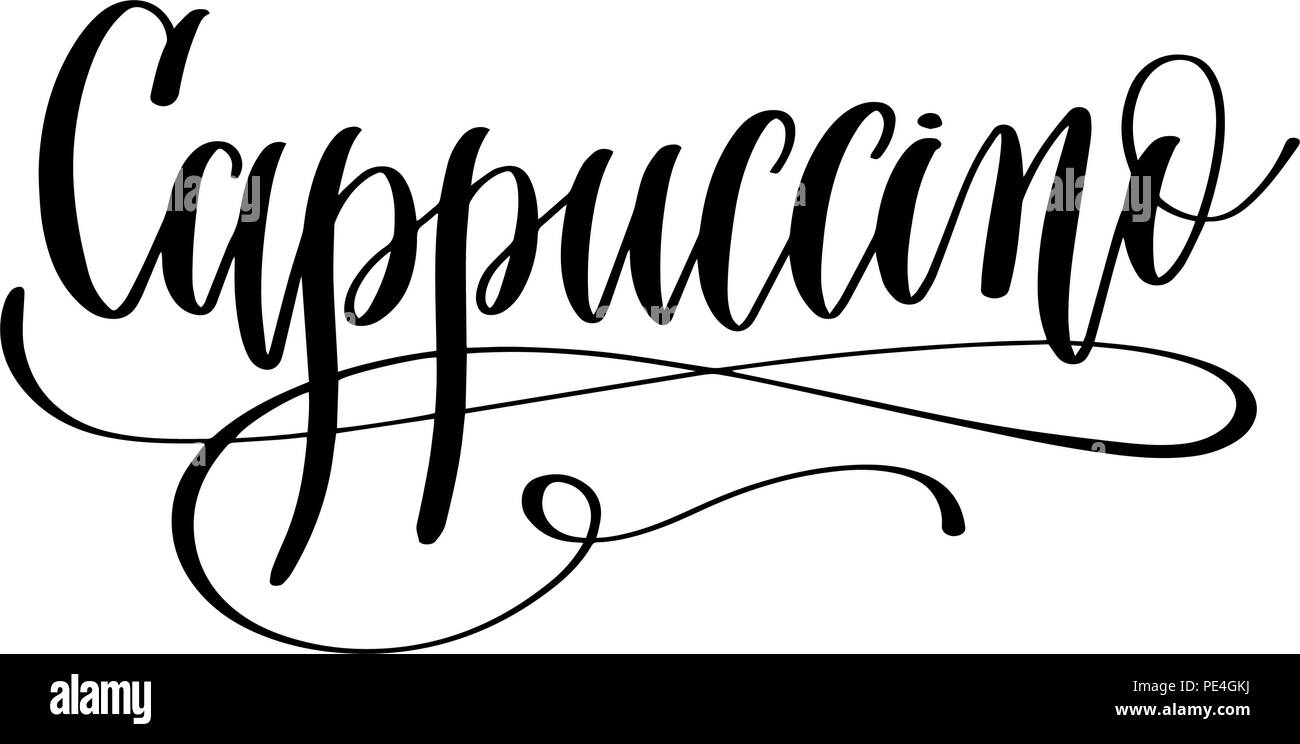 Cappuccino text Stock Vector Images - Alamy
