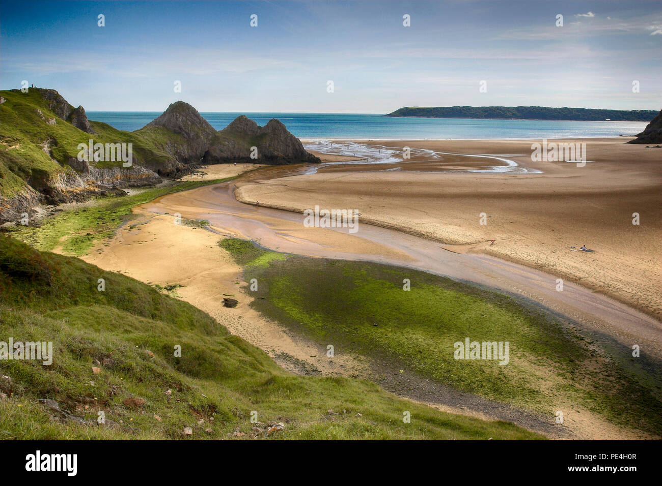 Three Cliffs Bay, Gower Peninsula, Wales,UK Stock Photo - Alamy