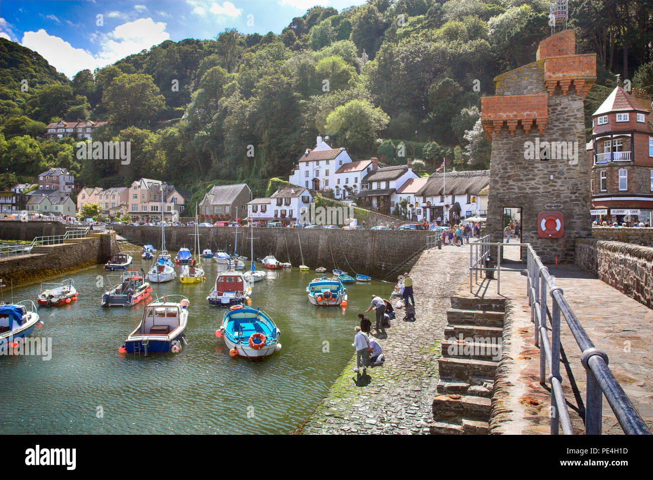 Lynmouth - Devon Fishing Village Stock Photo - Alamy