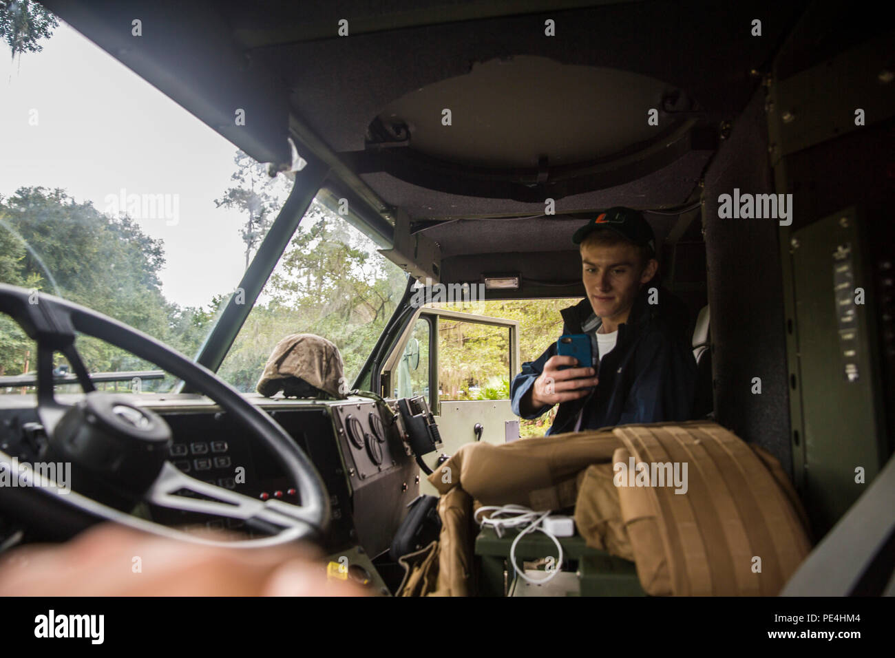 A resident of the Indigo Run housing community views on an MKR18 ...