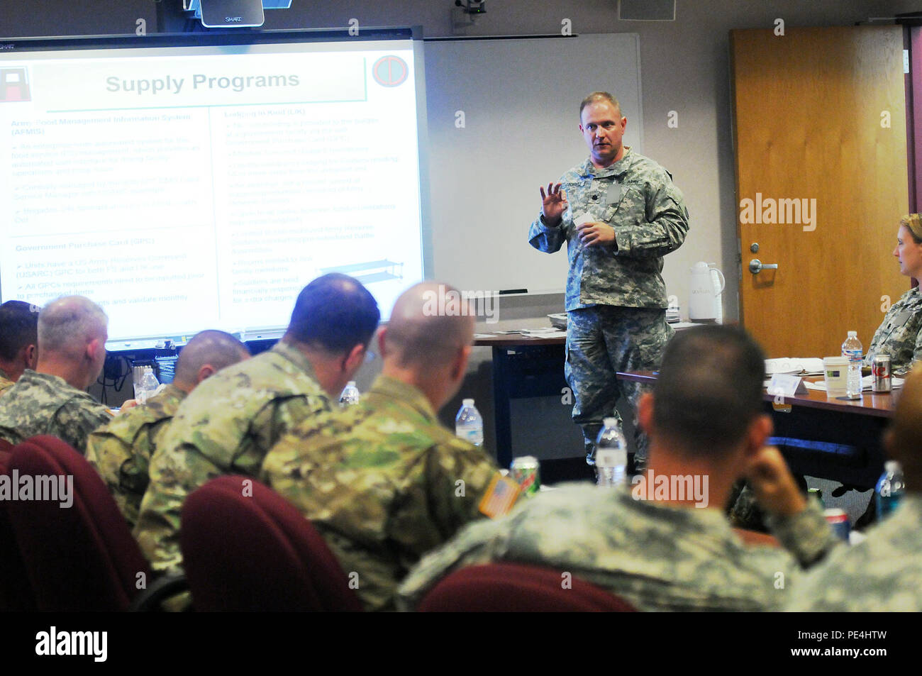 Army Reserve Lt. Col. Scott Cockrell, deputy G4/logistics chief for the ...