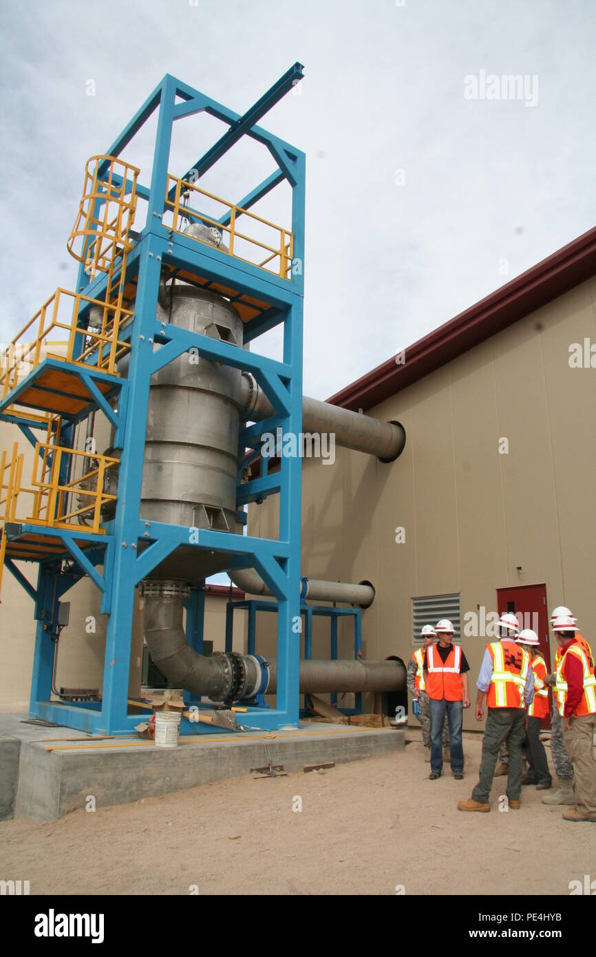 Col. Kirk Gibbs and USACE team members discuss the functionality and ...