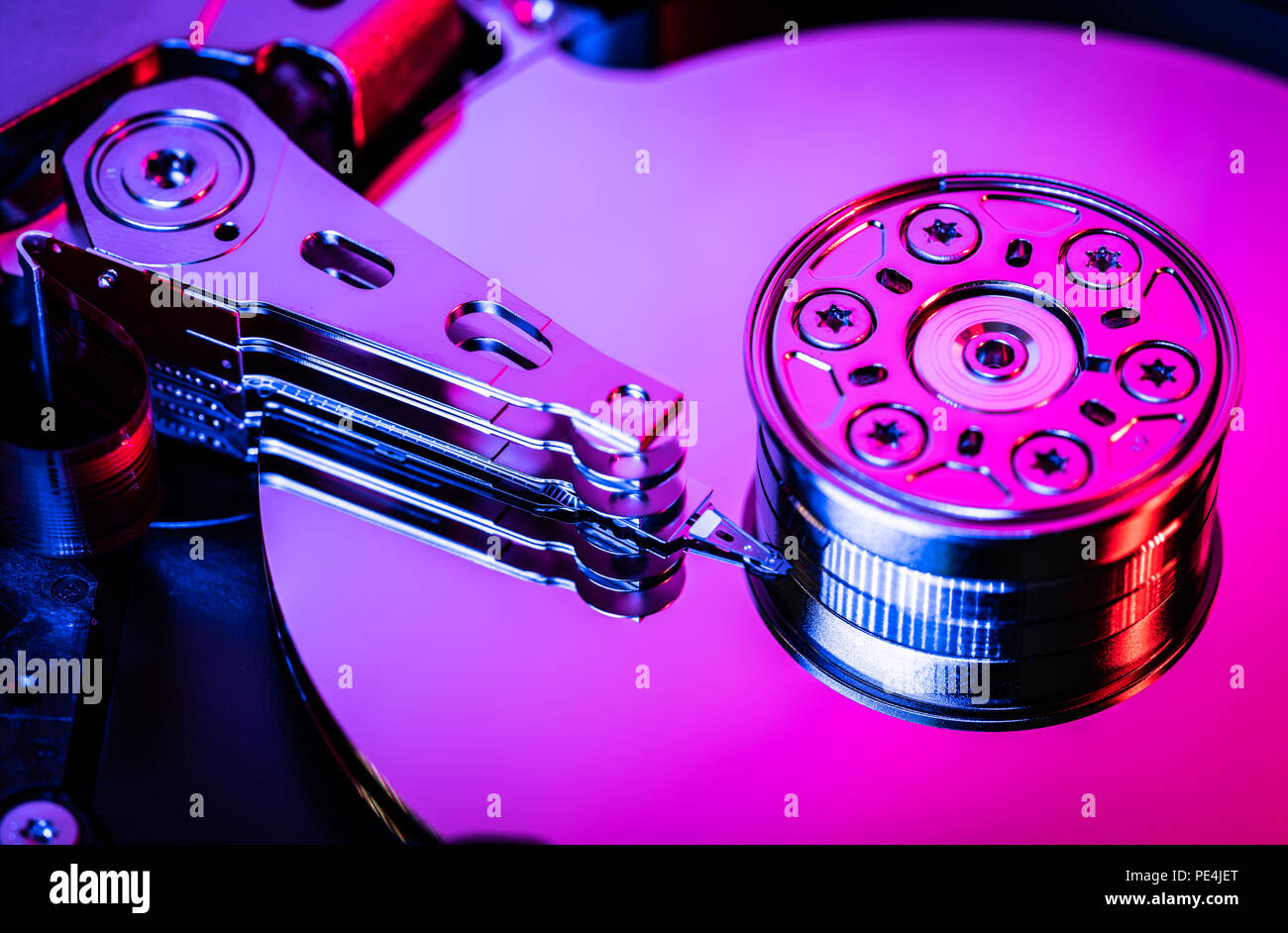 Hard drive disc data storage , close up Stock Photo - Alamy