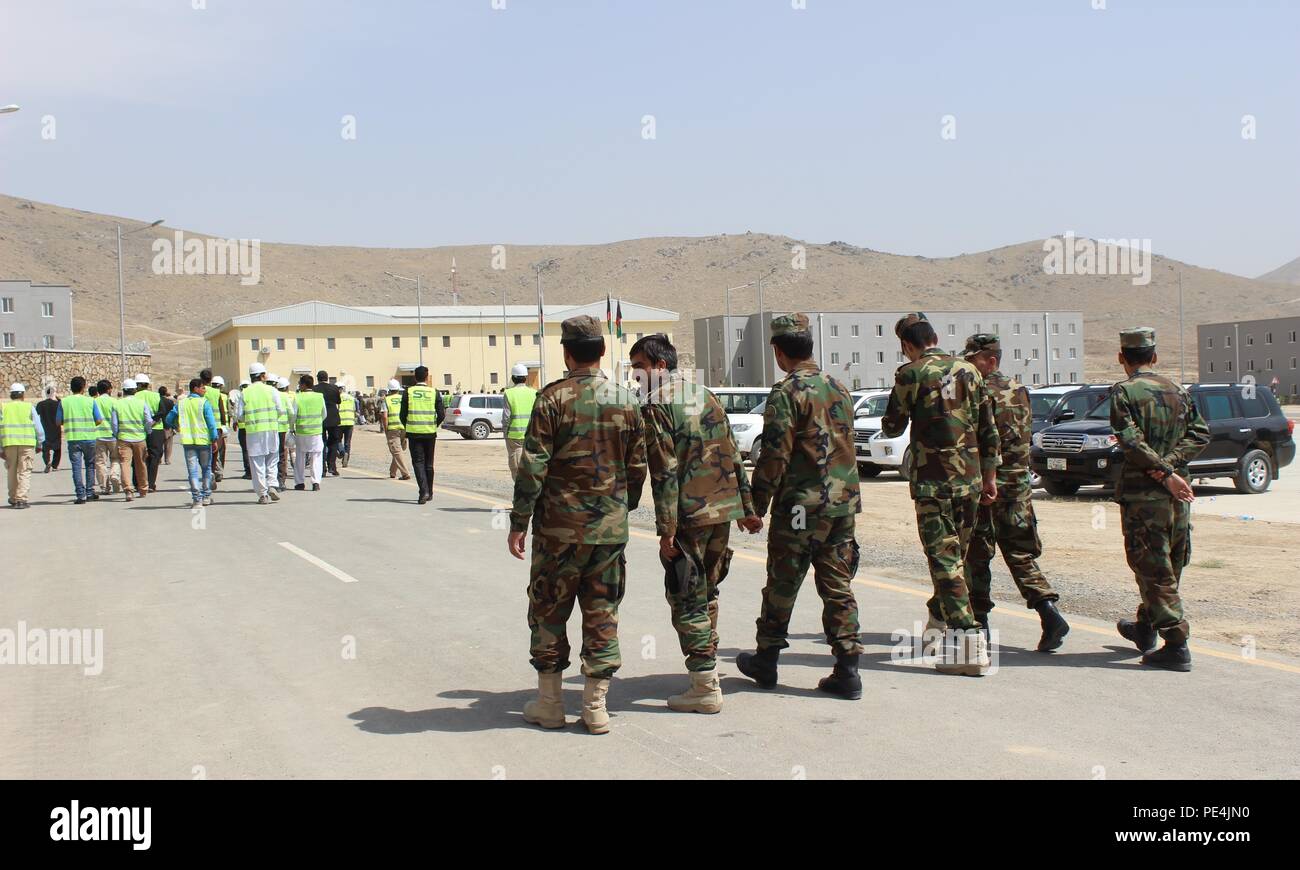 Following a ceremony recognizing the completion of the Afghan National ...