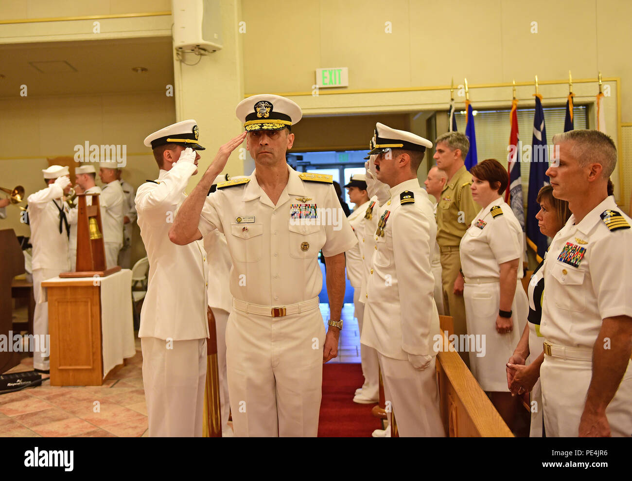 150917-N-TV402-051 YOKOSUKA, Japan (Sept. 17, 2015) - Sideboys render ...