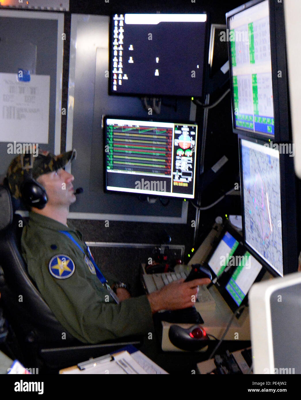 A 147th Reconnaissance Wing, Texas Air National Guard, pilot flies an ...