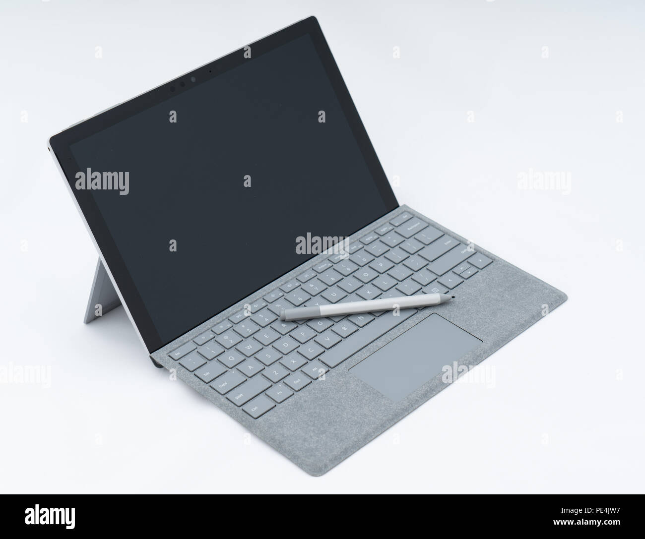 Laptop computer isolated Stock Photo - Alamy