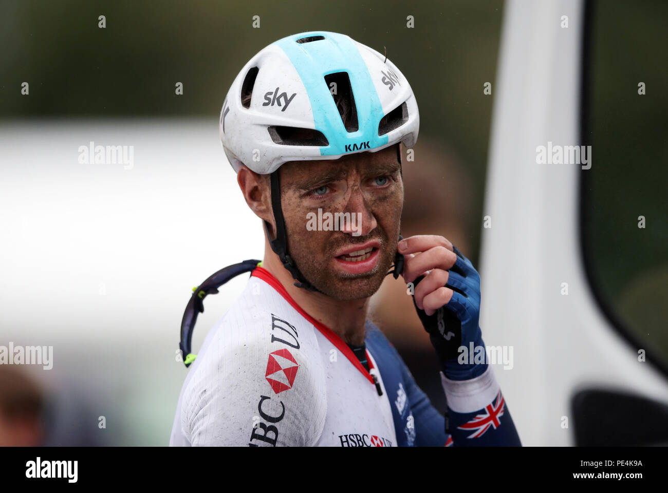 Great Britain's Christopher Lawless after pulling out of the Men's Road ...