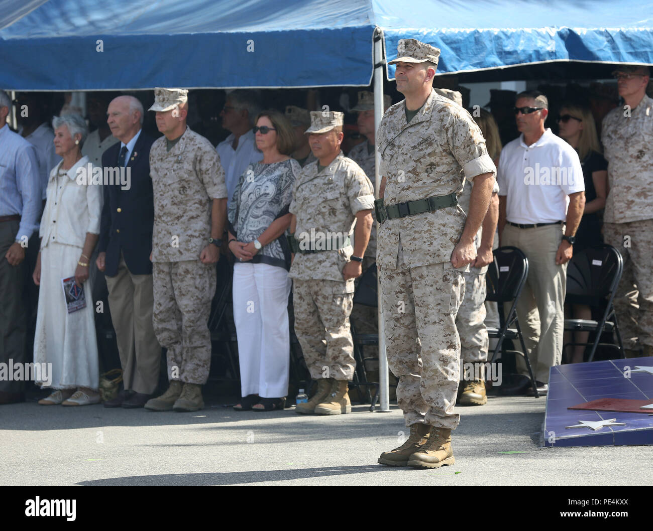 Maj. Gen. Daniel J. O’Donohue stands at attention as the new commanding ...
