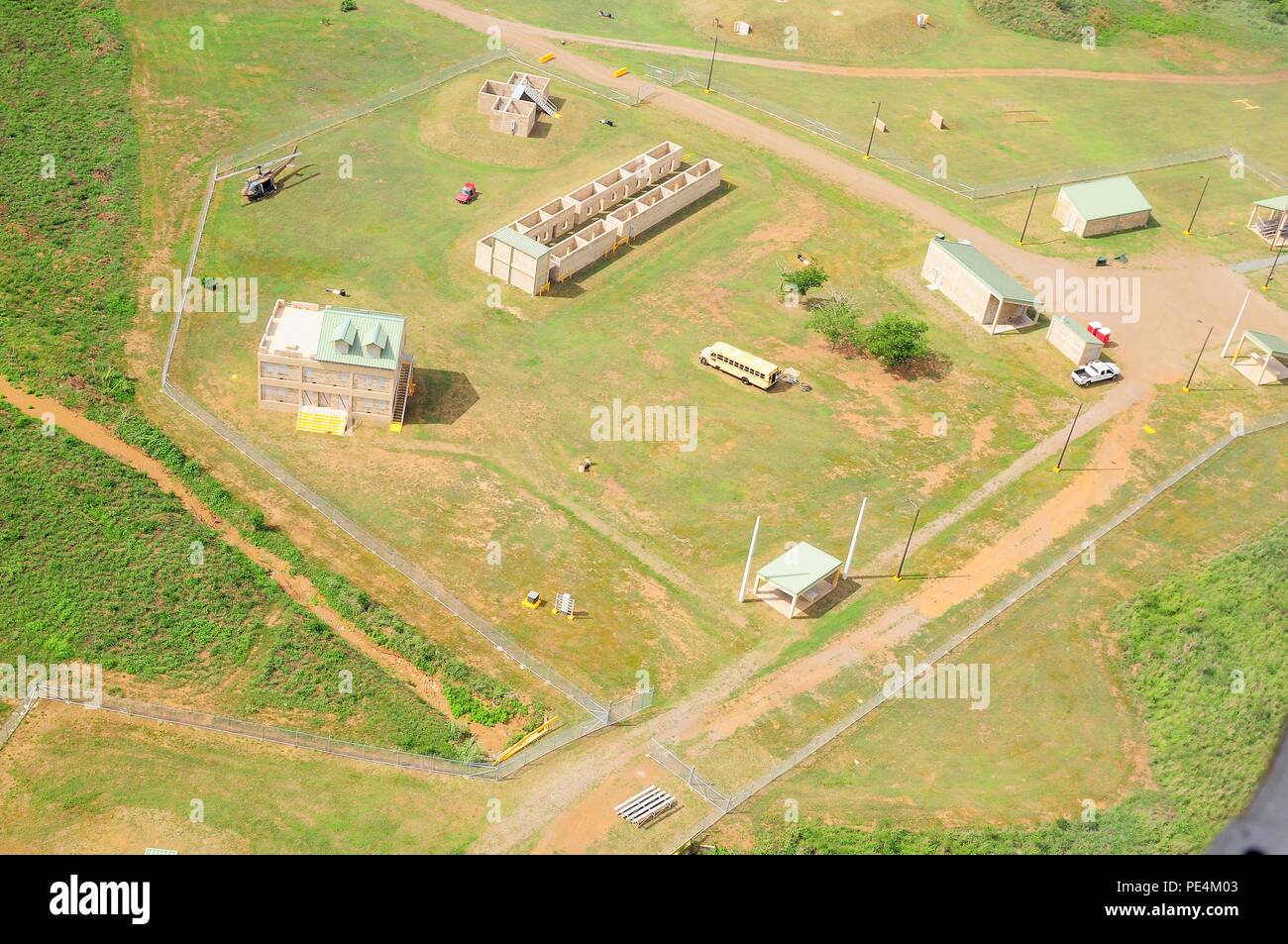 Aerial shot of the Urban Assault Range at Camp Santiago Joint Maneuver ...