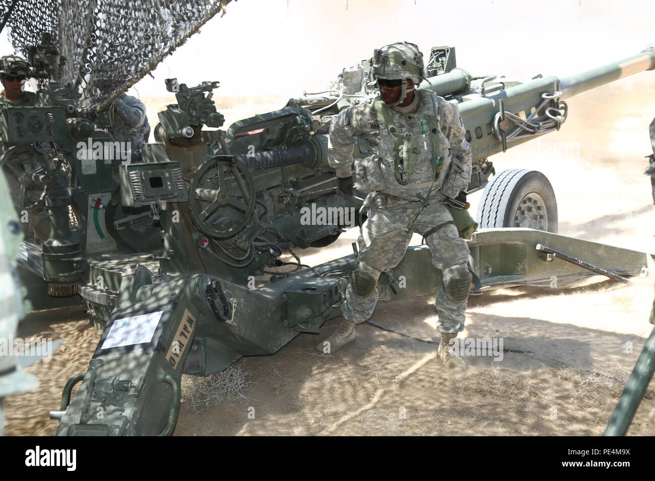 U.S. Soldiers assigned to Battery A, 2nd Battalion, 12th Field ...