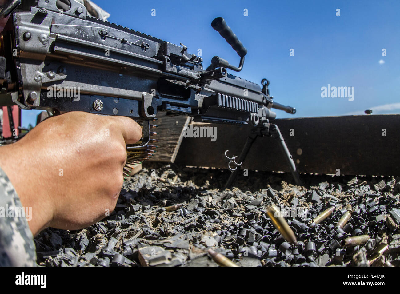 Soldiers in Basic Combat Training with E Company, Lightning Bn., fire ...