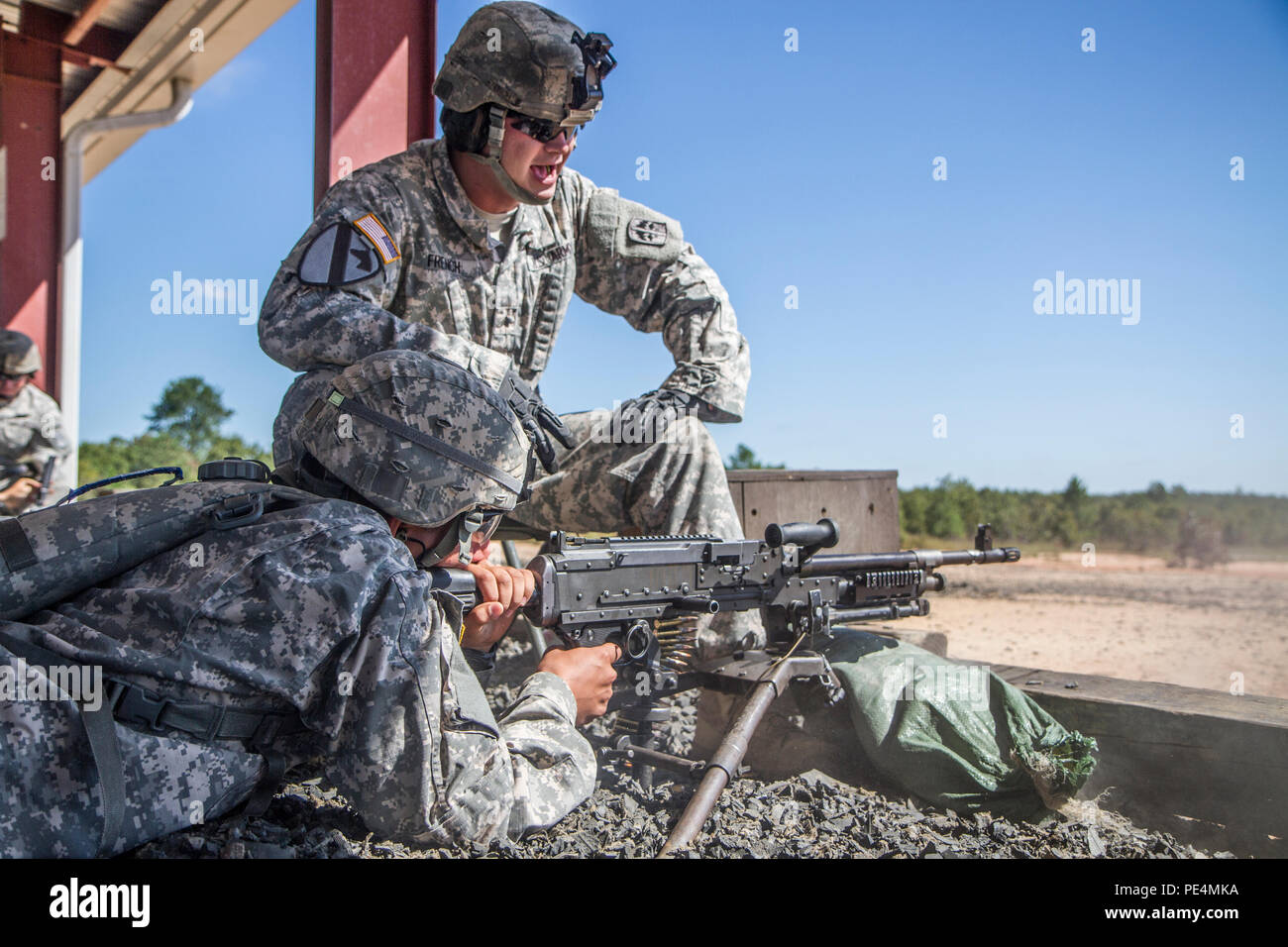 Cadre at the U.S. Weapons Demonstration range located at Fort Jackson ...