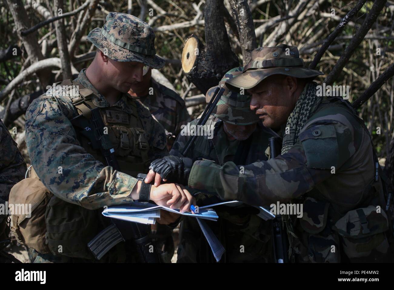 U.S. Marines with Company B, 1st Battalion, 4th Marine Regiment, Marine ...
