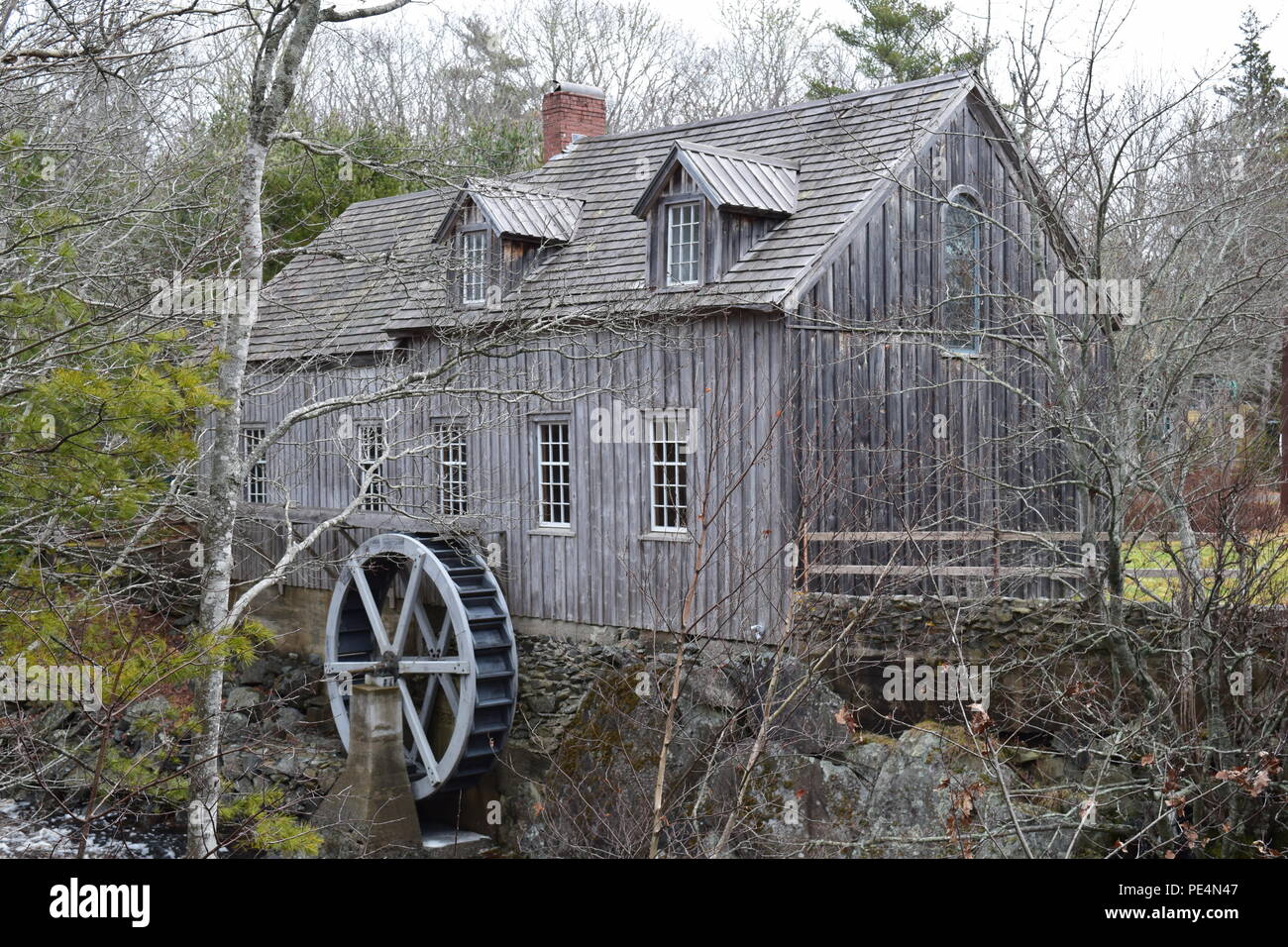 Old Water Mill along #3 highway Nova Scotia Canada Stock Photo - Alamy