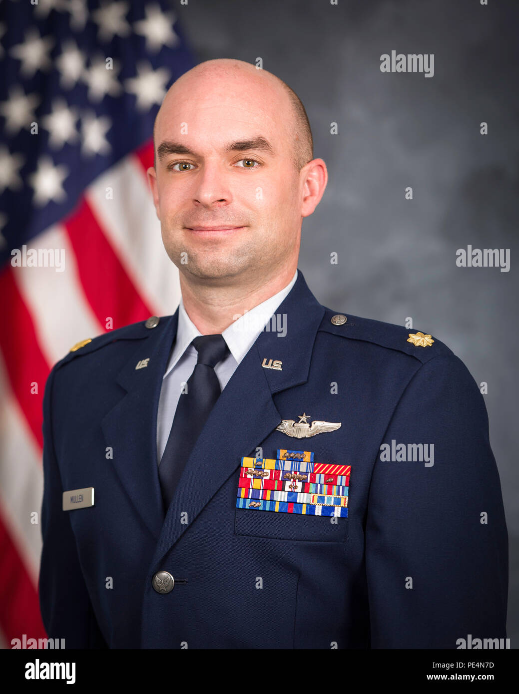 This is the official portrait, uncovered, of U.S. Air Force Maj. Jeremy ...