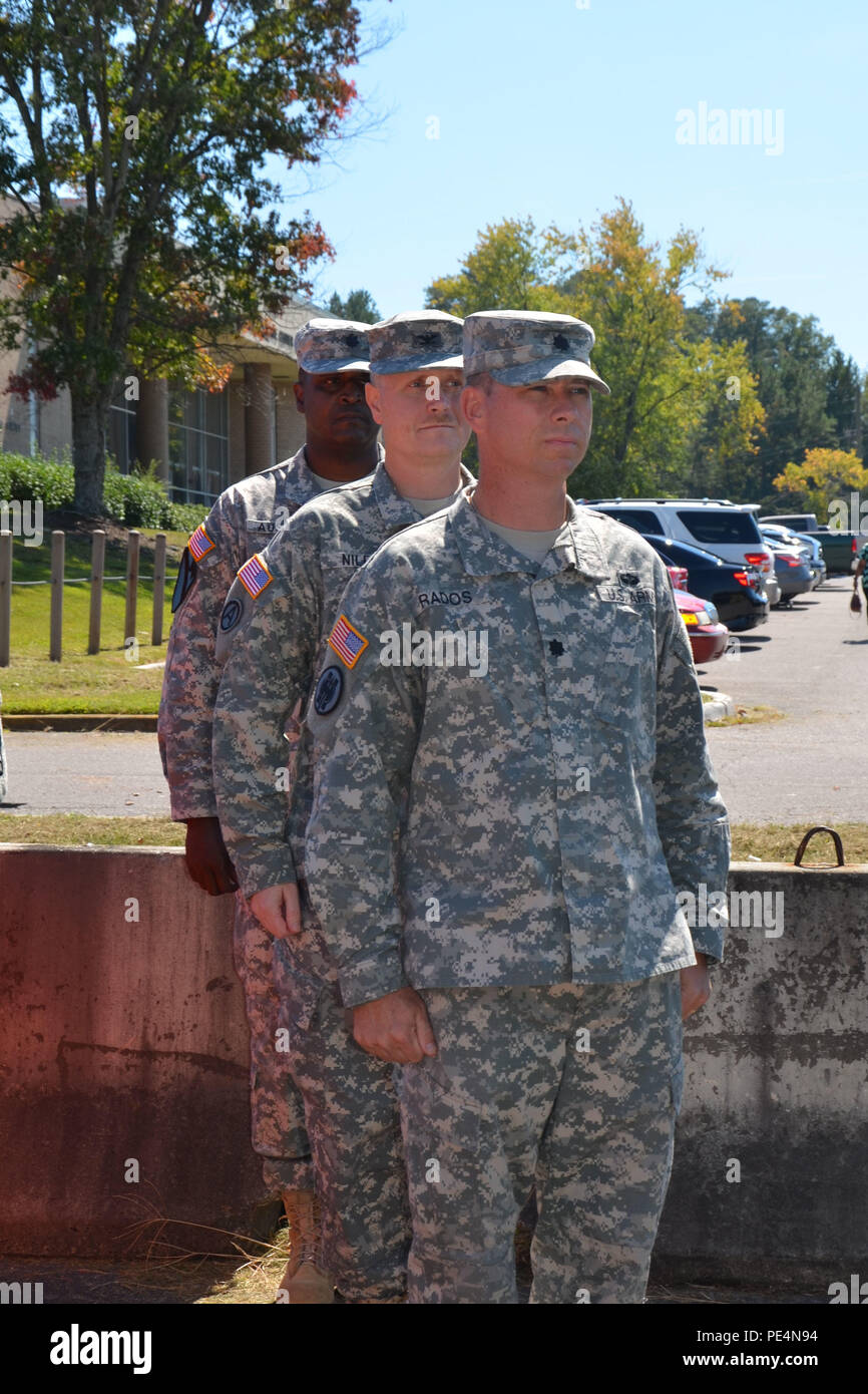 (front to back) Lt. Col. Timothy Rados, incoming commander for the 3rd ...