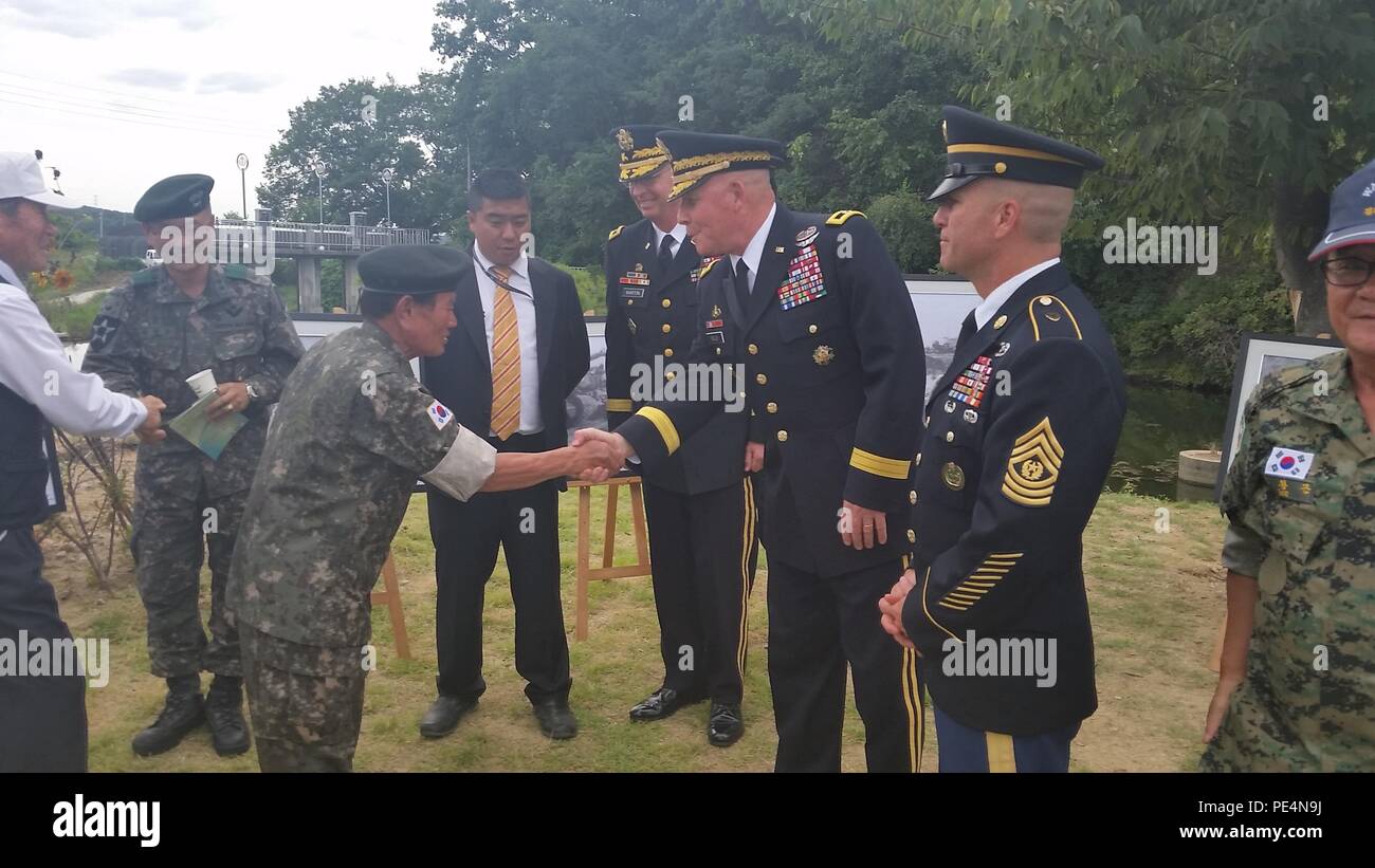 During a ceremony held in South Korea, Maj. Gen. Michael Bills, 1st ...