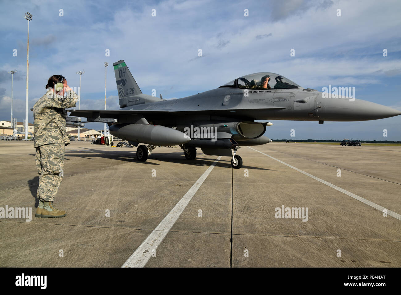 Master Sgt. Stacie Dice, an F-16 mechanic with the 180th Fighter Wing ...