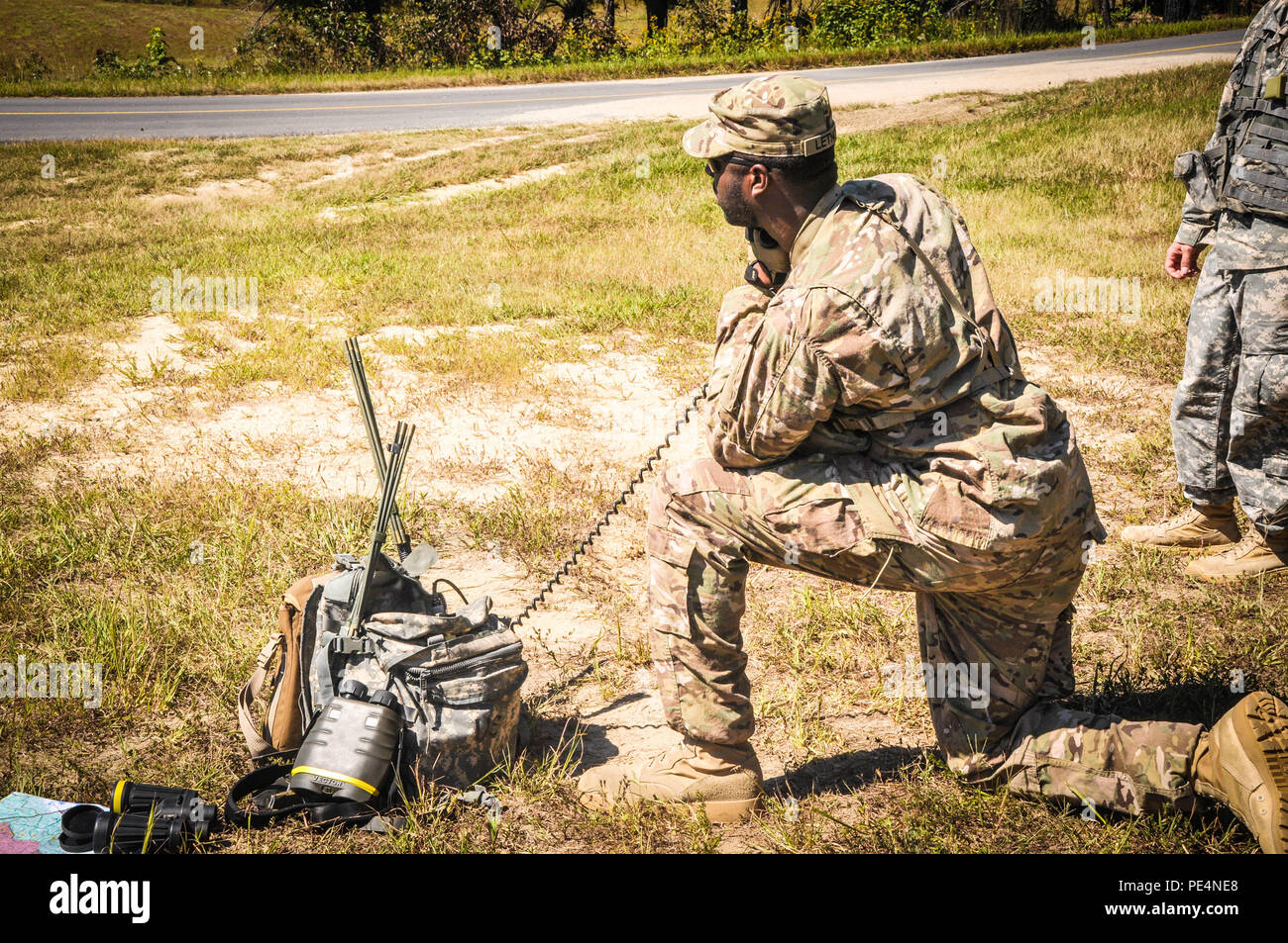 Staff Sgt. Adam Letnom, fire support specialist, Charlie Battery, 3rd ...