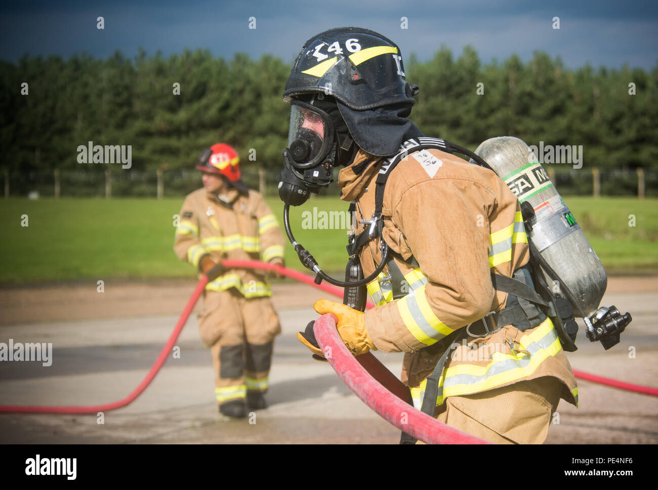 Firefighters 48th civil engineer squadron hi-res stock photography and ...