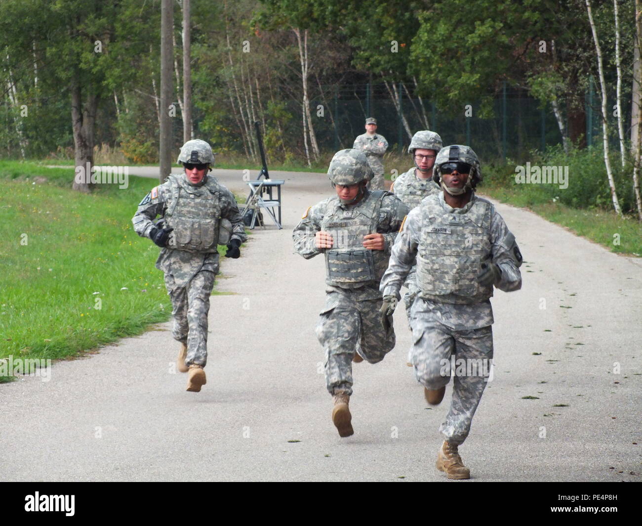 U.S. Soldiers with the 12th Combat Aviation Brigade, compete in a ...