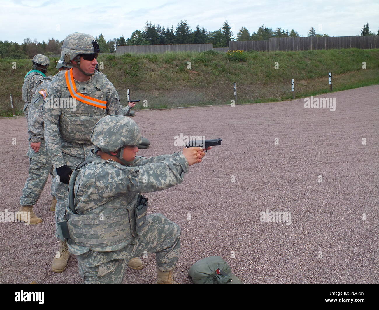 U.S. Soldiers with the 12th Combat Aviation Brigade compete in a stress ...
