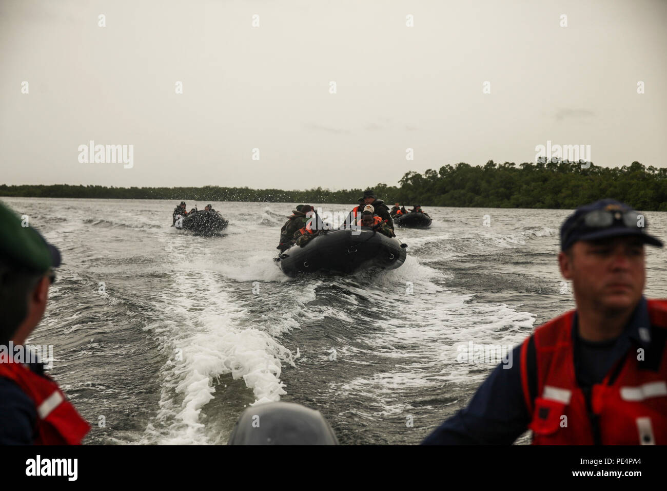 Senegalese Compagnie Fusilier de Marin Commandos practice their small ...