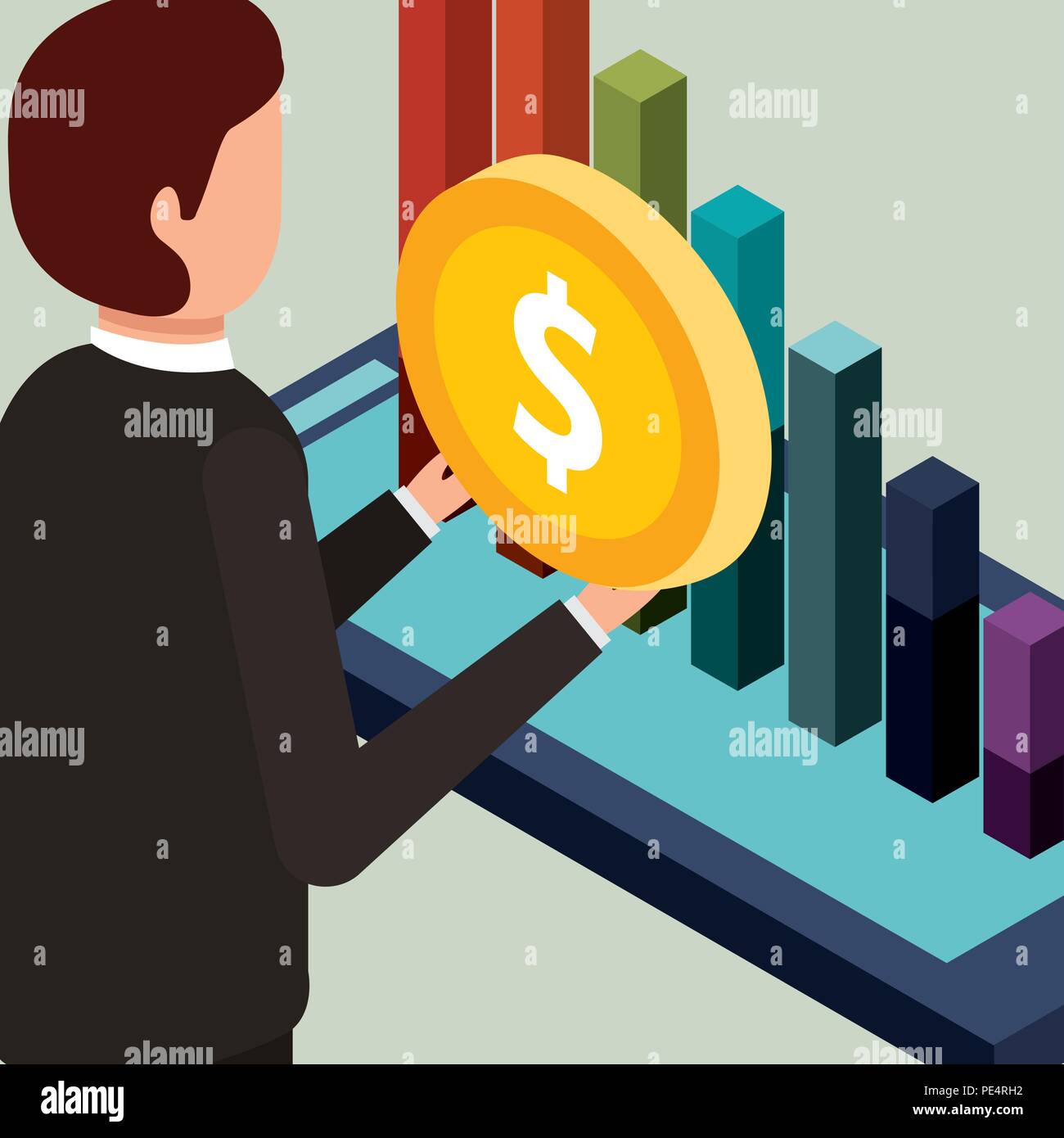 Dollar coins notes Stock Vector Images - Alamy