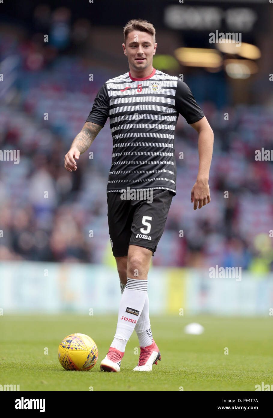 St Mirren's Josh Heaton before play against Rangers in a Scottish ...