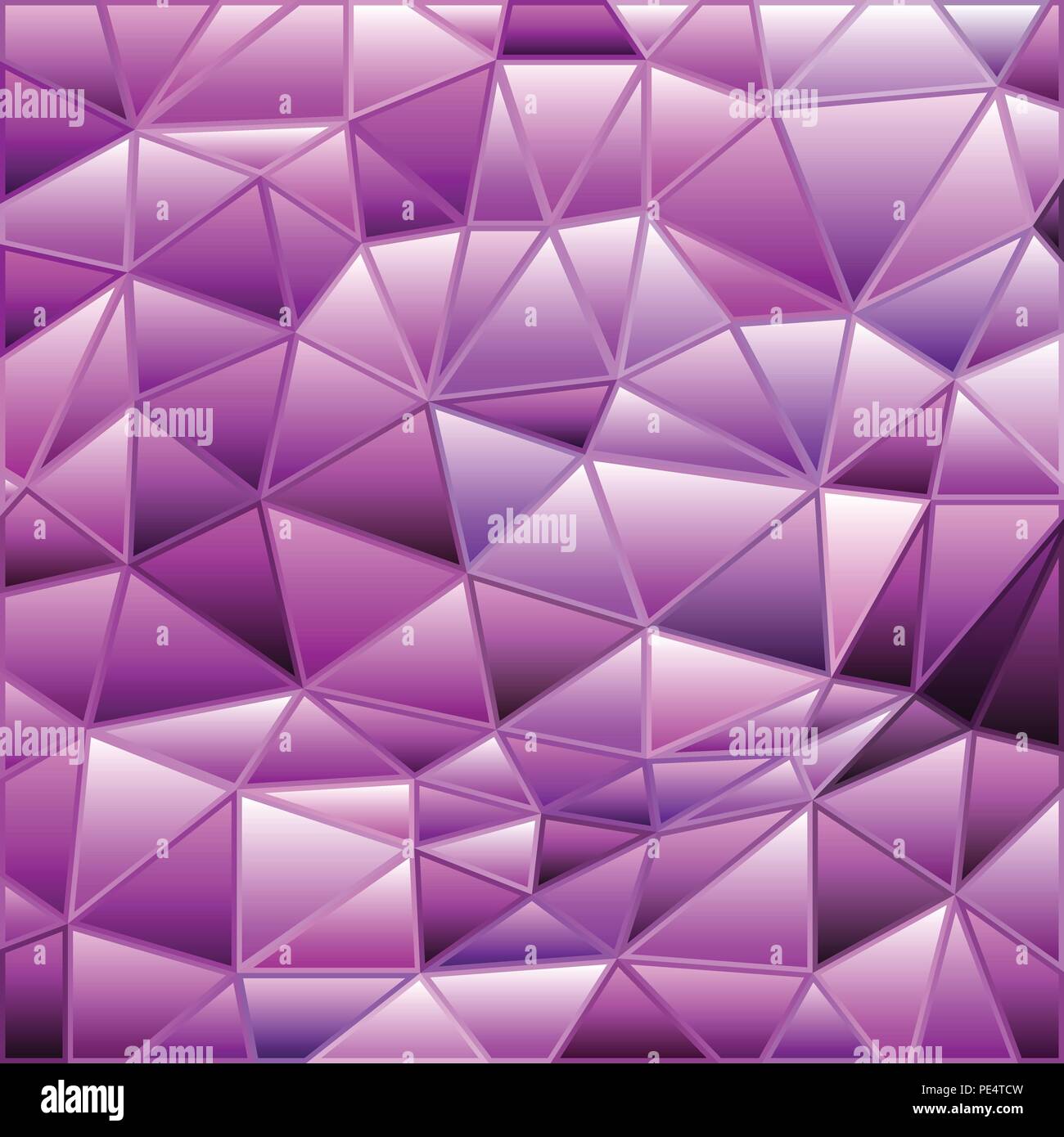 abstract vector stained-glass triangle mosaic background - purple and ...