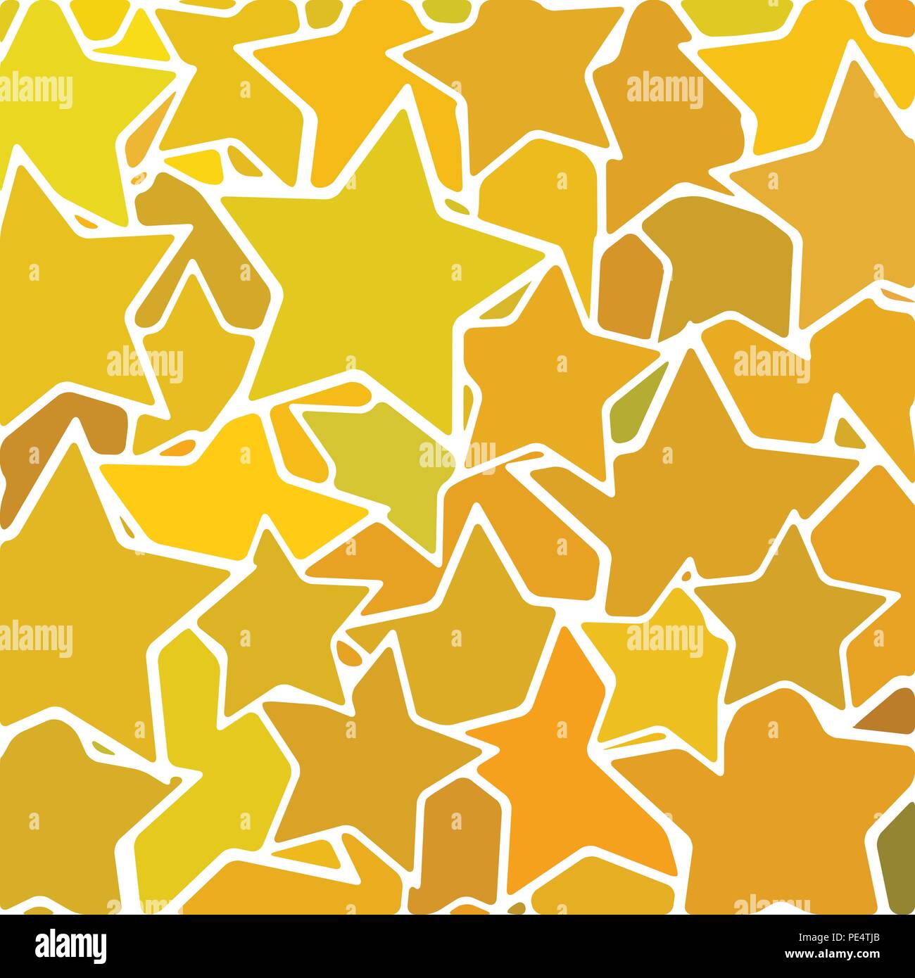 abstract vector stained-glass mosaic background - orange and yellow ...