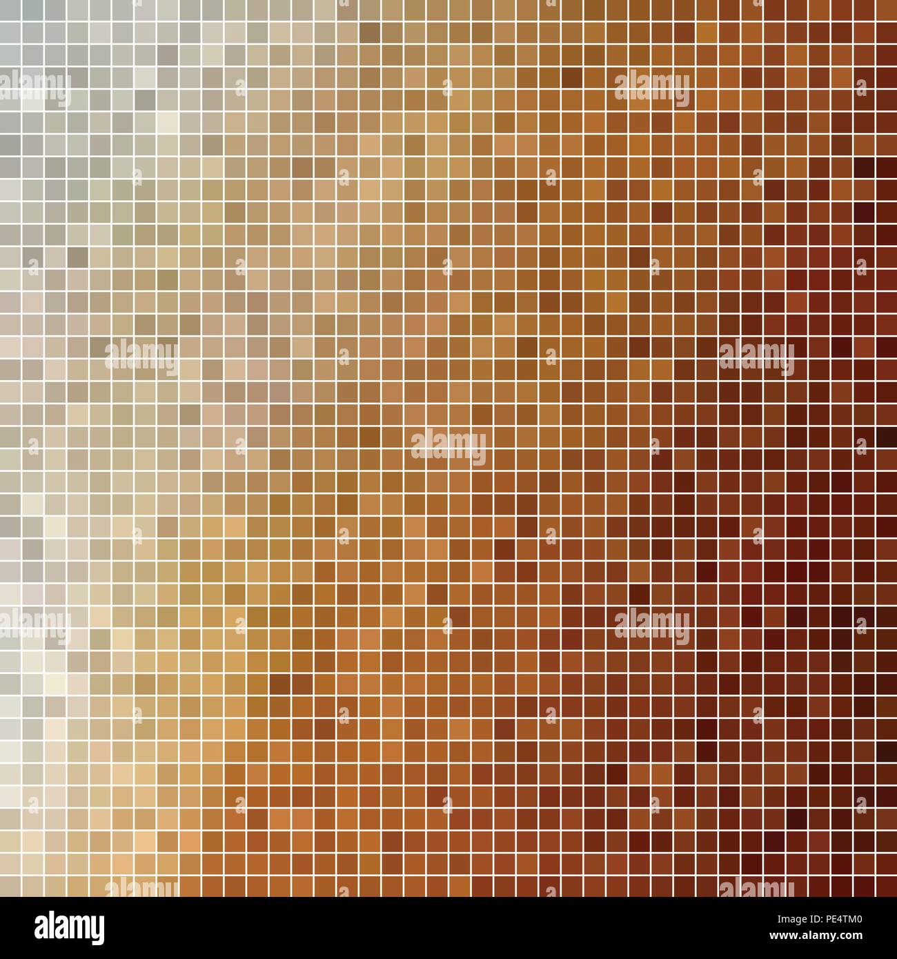 abstract vector square pixel mosaic background - brown and beige Stock ...