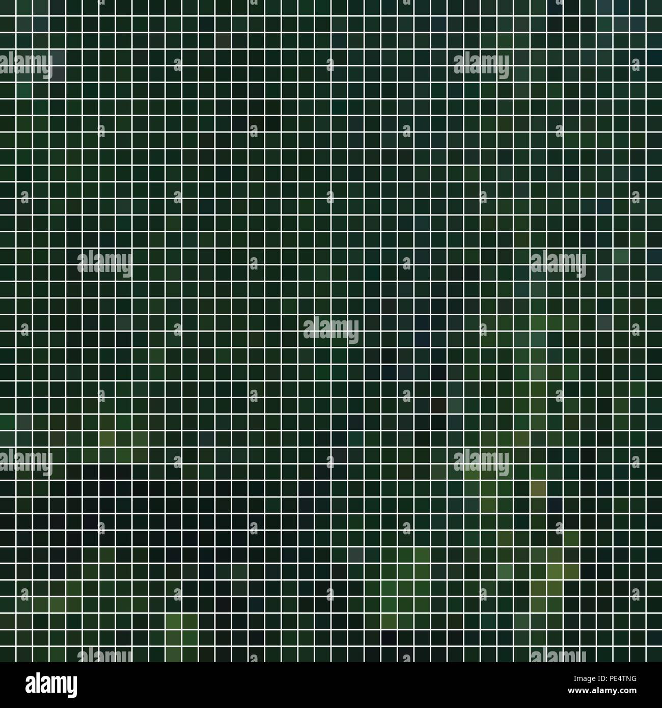 abstract vector square pixel mosaic background - dark green Stock ...