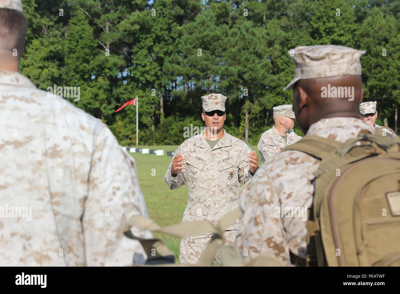 U.S. Marine Corps Lt. Col. Mark Reid, commanding officer of Weapons ...