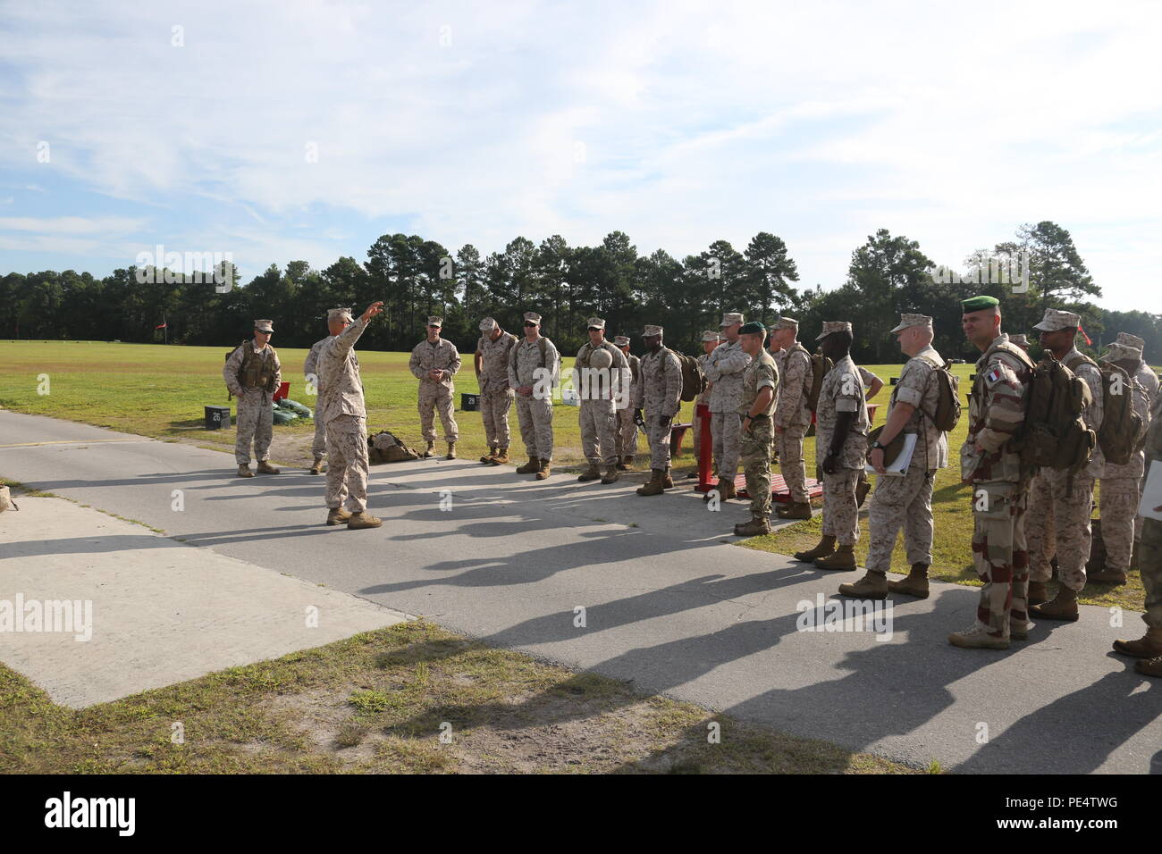 U.S. Marine Corps Lt. Col. Mark Reid, commanding officer of Weapons ...