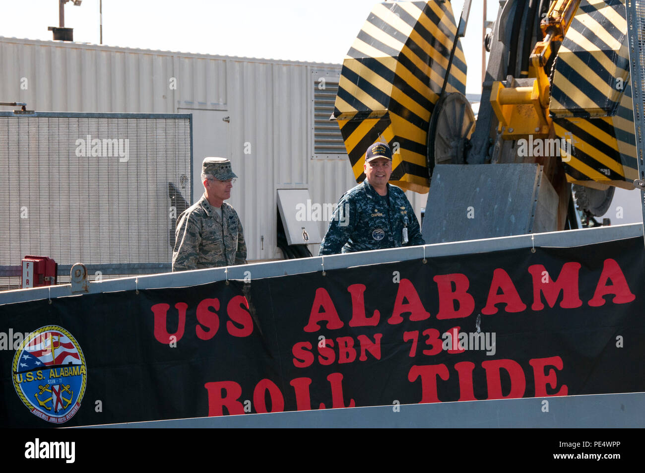 BANGOR, Wash. (Sept.22, 2015) Cmdr. Matthew Chapman, commanding officer of the Ohio-class ...